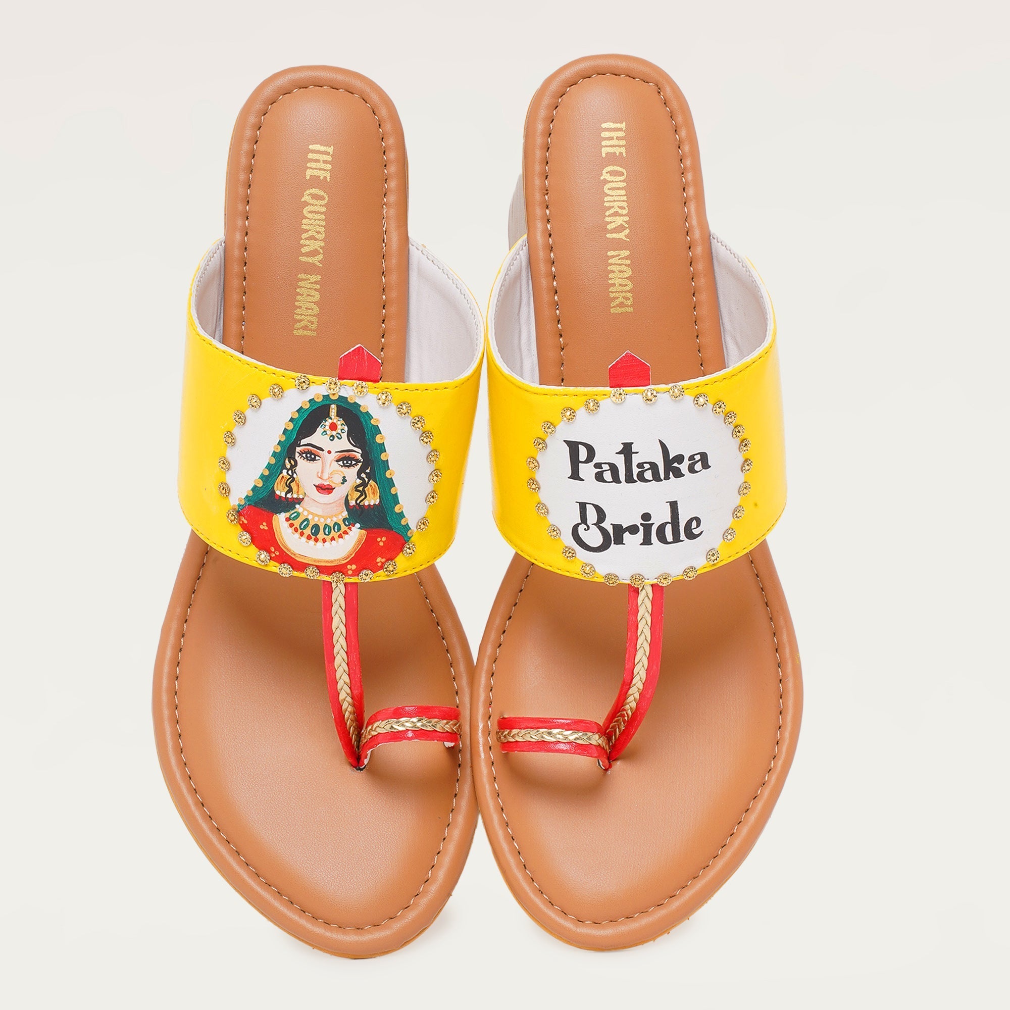 Buy Bridal chappal, Bridal Heels | Bridal Heel Kolhapuris – The Quirky ...